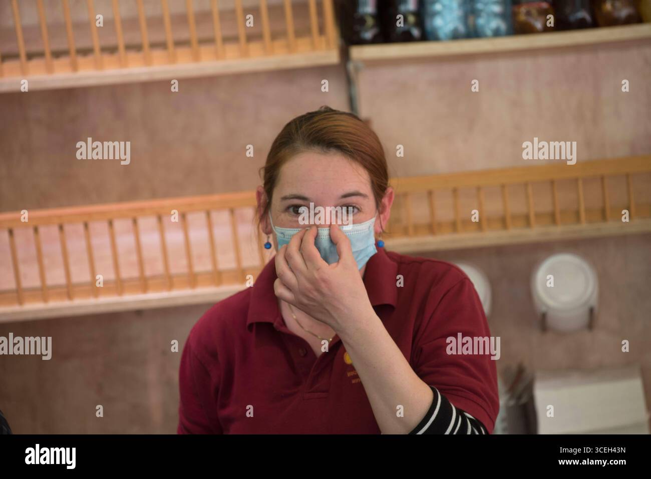 a corona protection ffp2 face mask, health and protection against ...