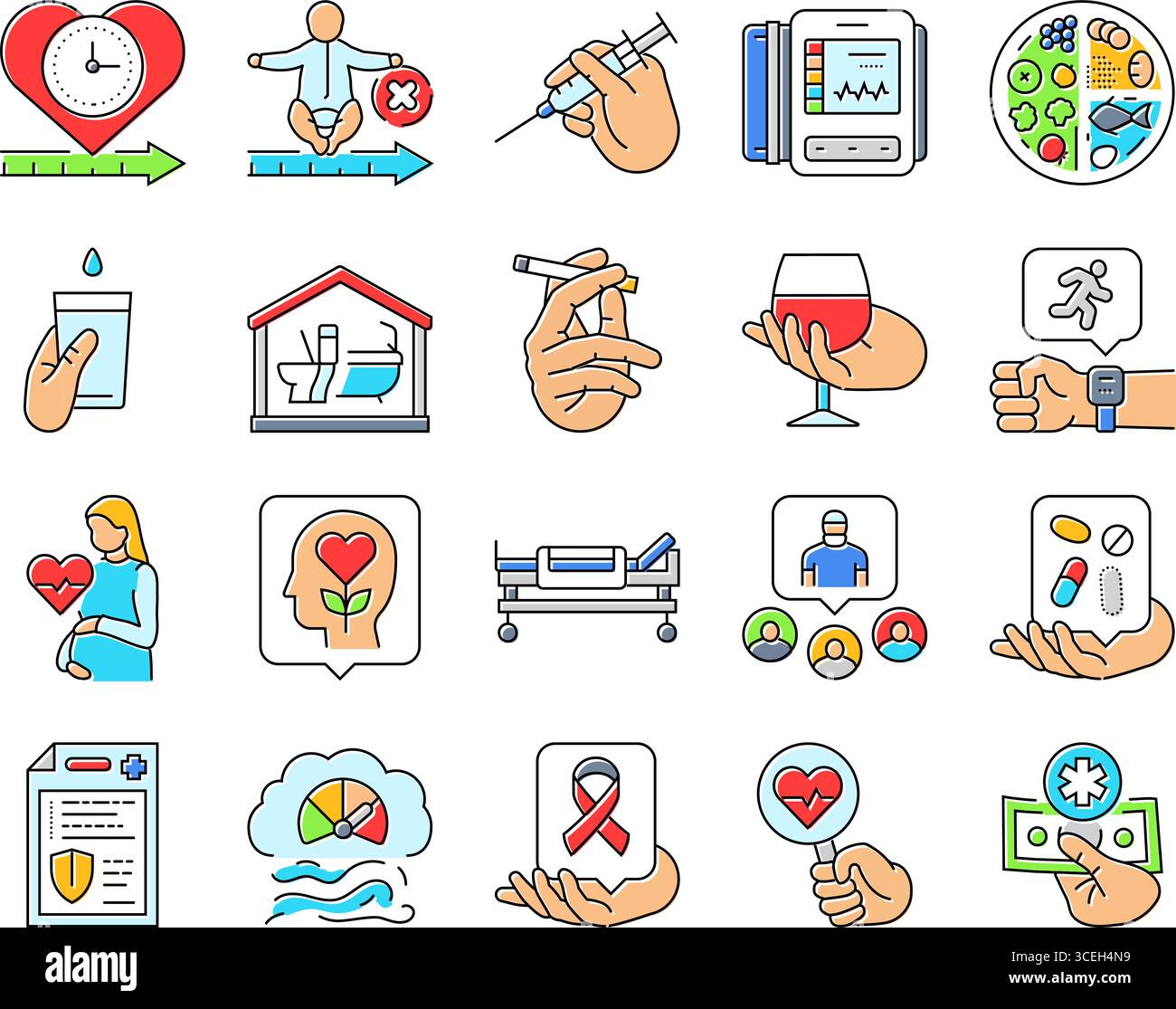 Stress indicators Stock Vector Images - Alamy