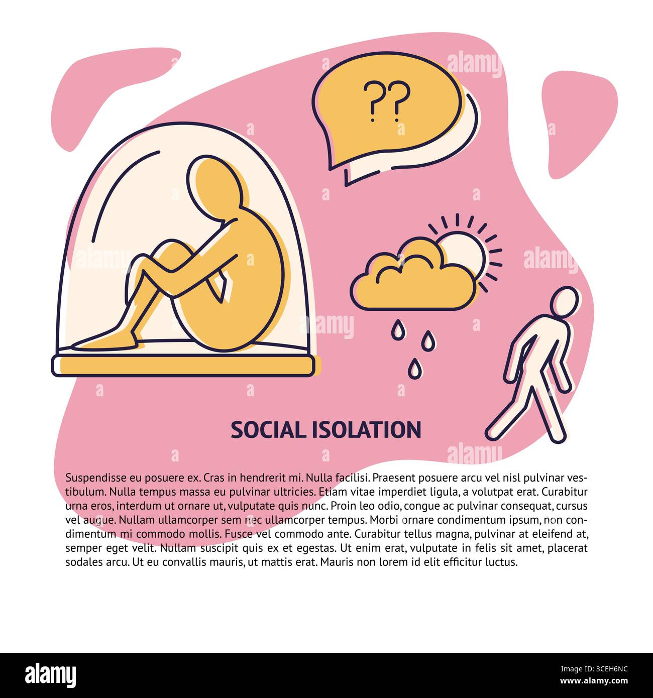 Alone despair isolation Stock Vector Images - Alamy