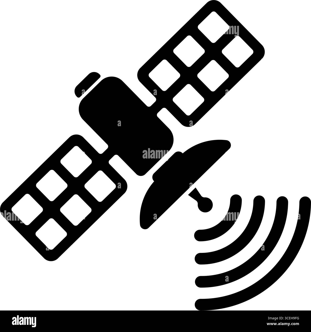 Satellite technology icon Black and White Stock Photos & Images - Alamy