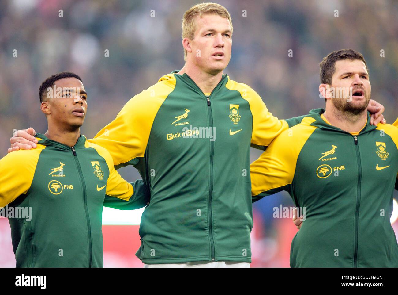 Grant Williams of South Africa, Pieter-Steph du Toit of South Africa ...