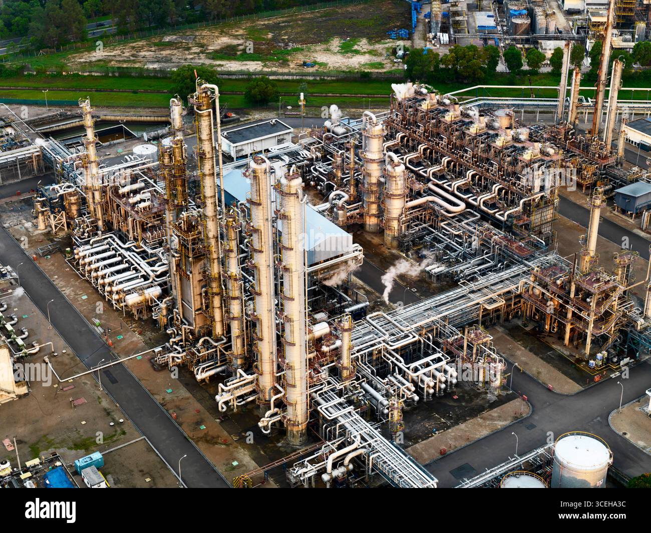 An aeriel view of a oil refinery in Johor, Malaysia. JBG MALAYSIA ...