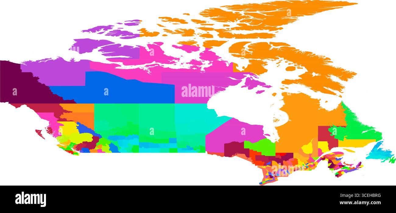 Canada political map hi-res stock photography and images - Alamy