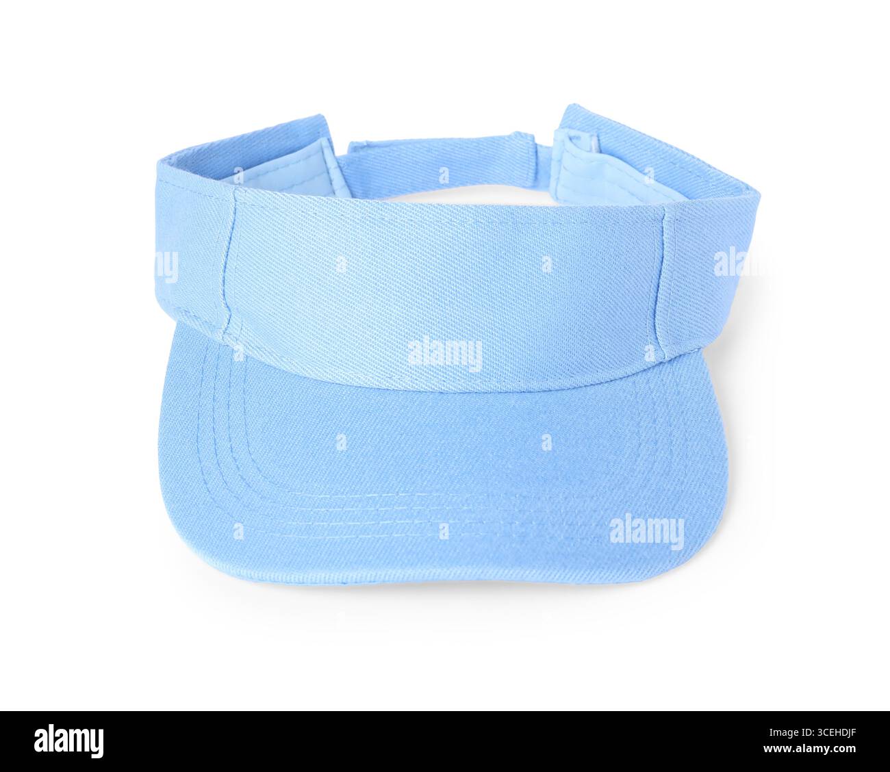One light blue visor cap isolated on white. Mockup for design Stock ...