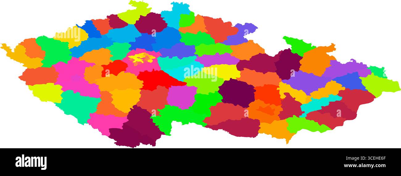 Czech Republic Detailed Color Map – High Resolution Political and ...