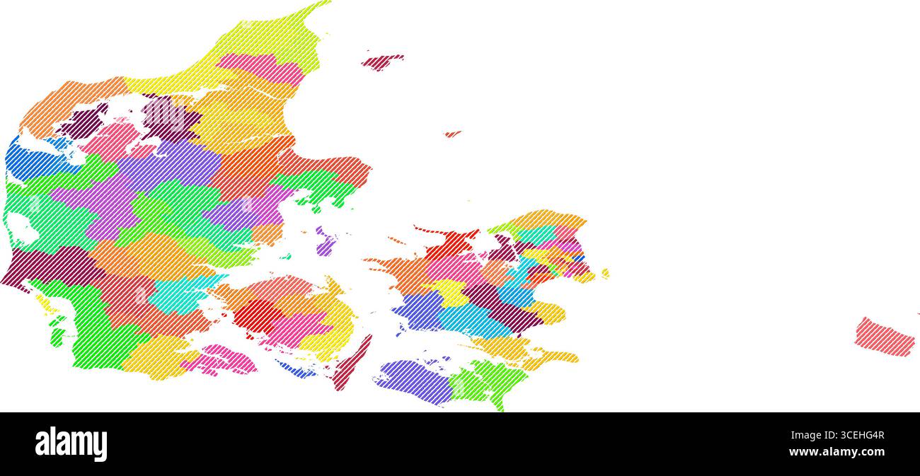 Shaded Denmark Map Illustration – Realistic Vector Cartography for Posters, Presentations, and ...