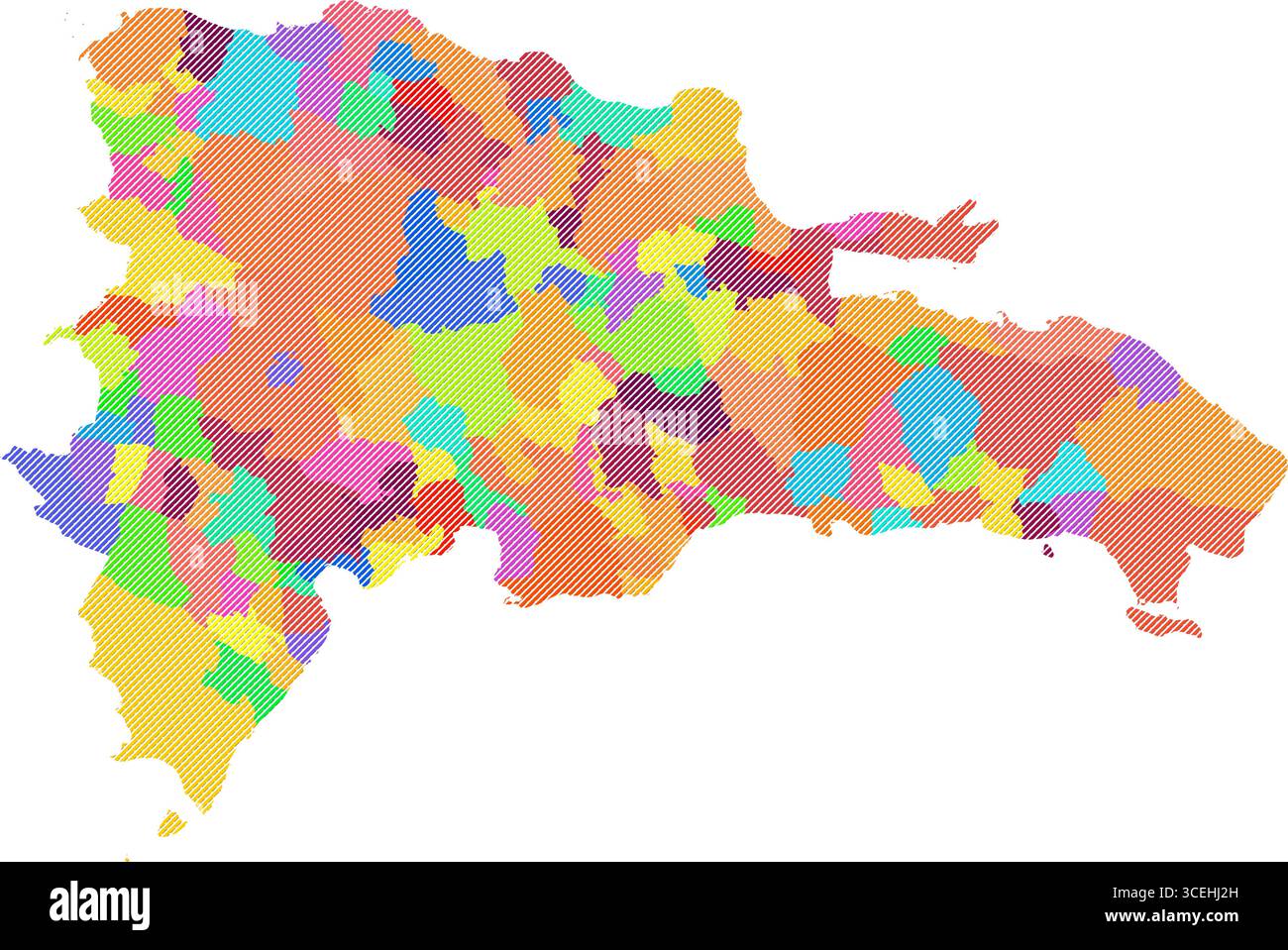 Shaded Dominican Republic Map Illustration – Realistic Vector ...
