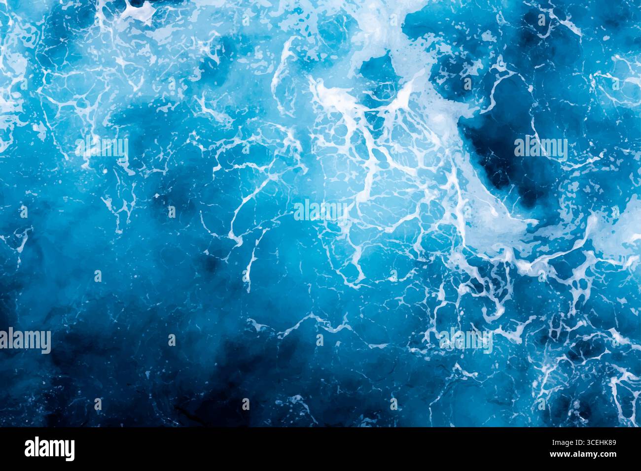 Water surface texture. Aerial view of enchanting water with foam Stock ...