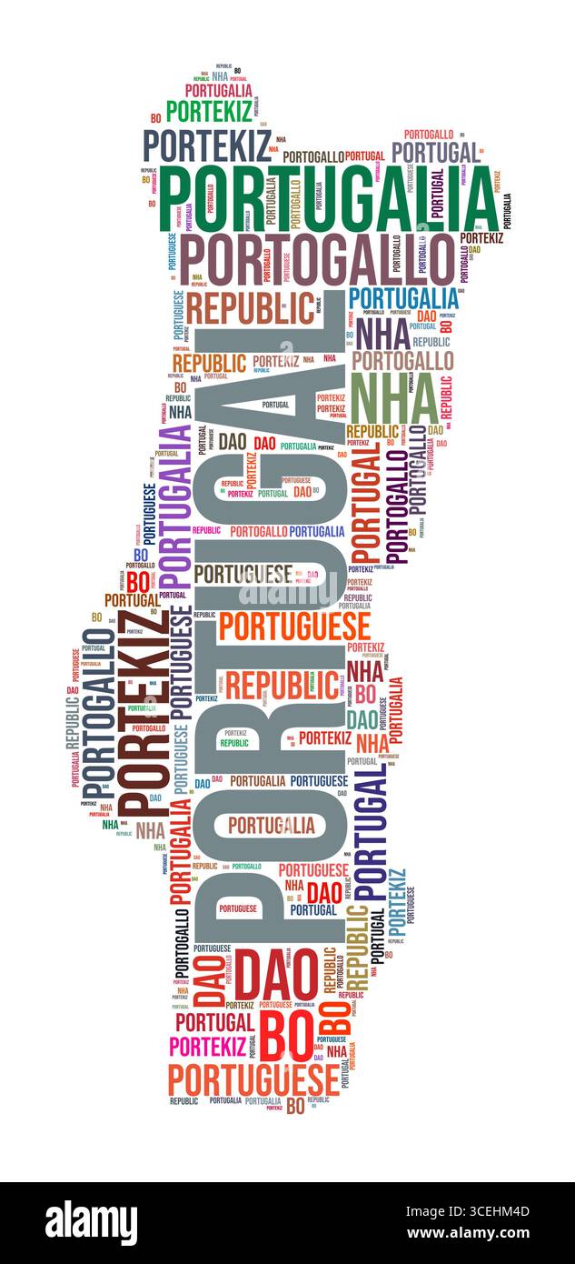 Portugal flag map map Cut Out Stock Images & Pictures - Alamy