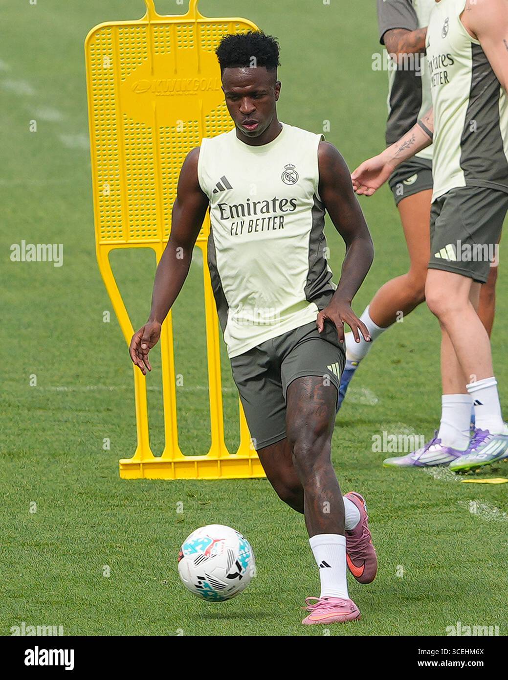 Real Madrid CF's Vinicius Junior during training session prior to the ...