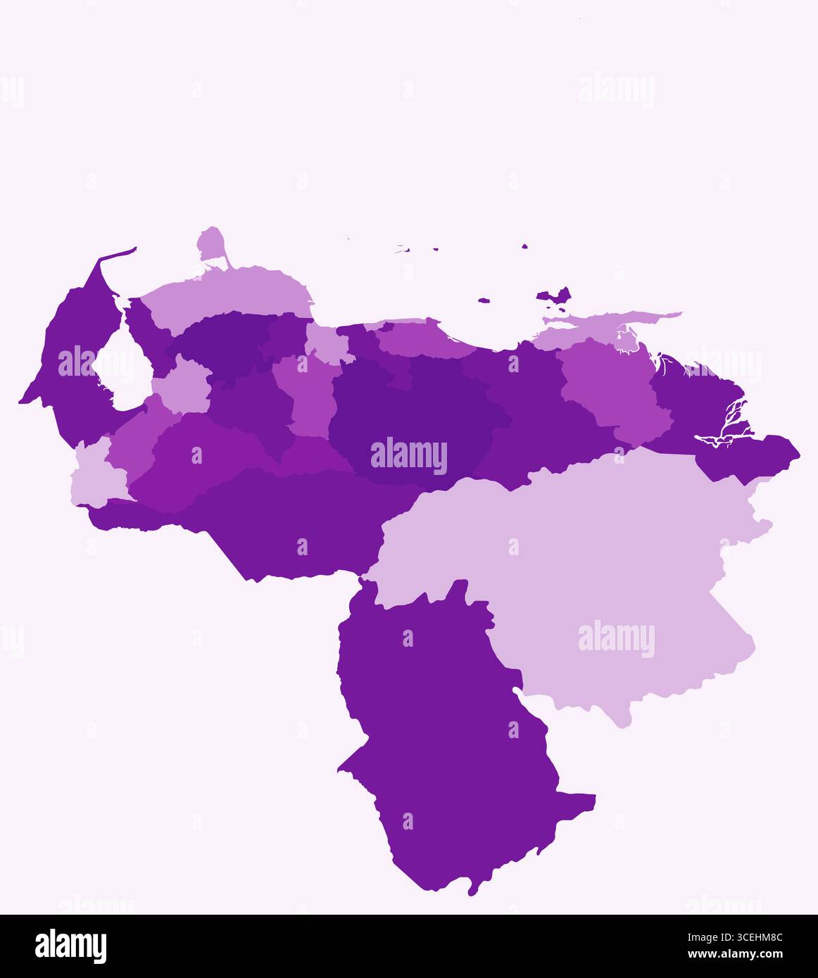 Venezuela map simple border hi-res stock photography and images - Alamy