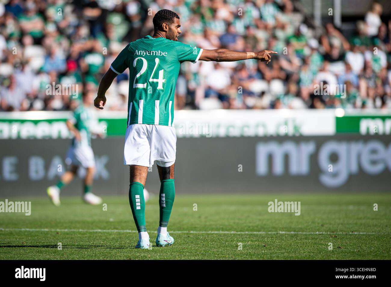 Viborg, Denmark. 17th, August 2025. Daniel Anyembe (24) of Viborg FF ...