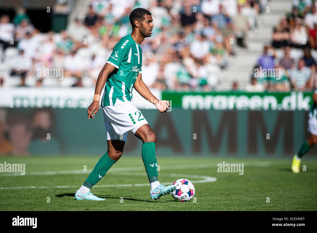 Viborg, Denmark. 17th, August 2025. Daniel Anyembe (24) of Viborg FF ...