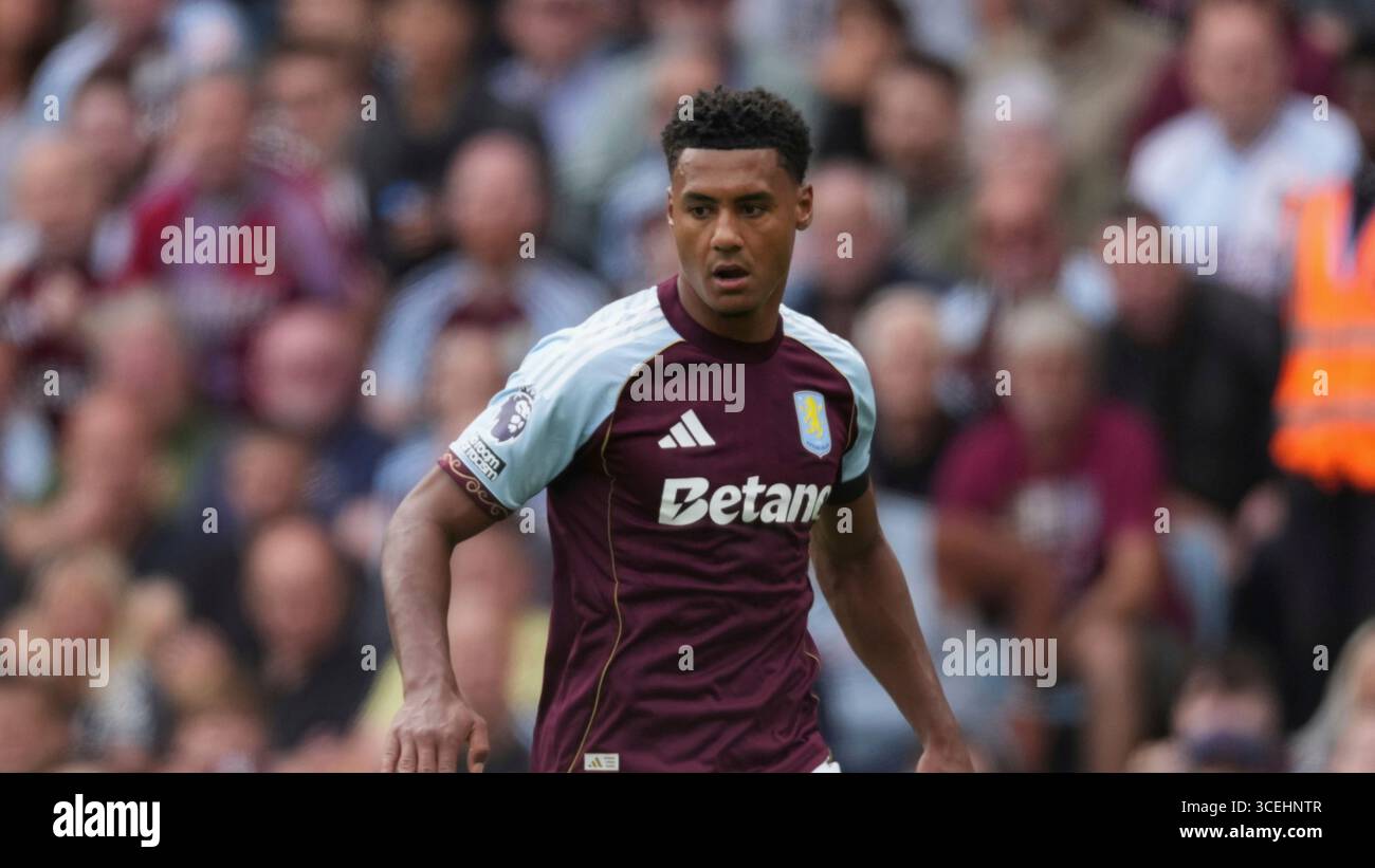 Aston Villa's Ollie Watkins runs with the ball during the English ...
