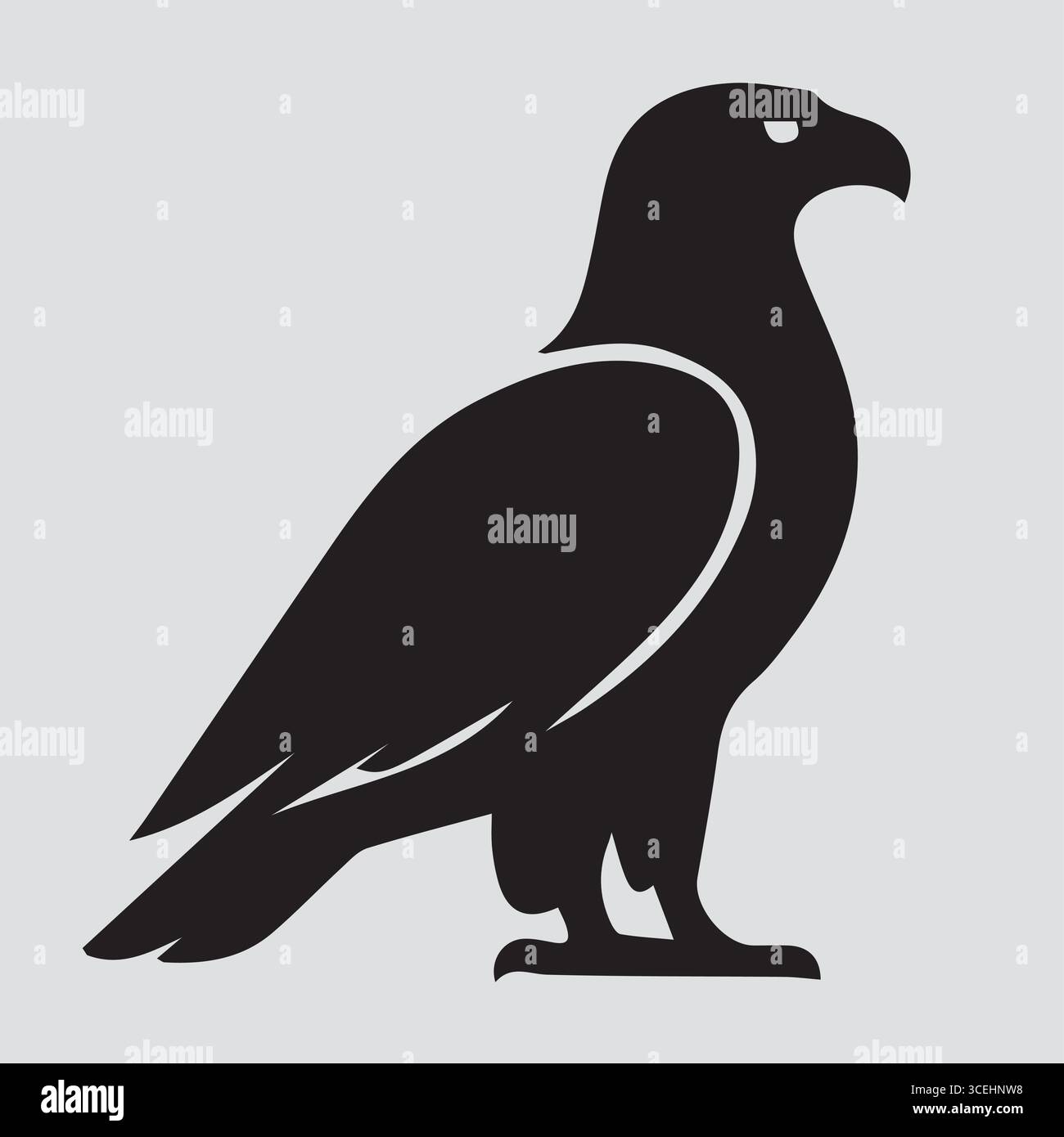 Cute black bird sitting Stock Vector Images - Alamy
