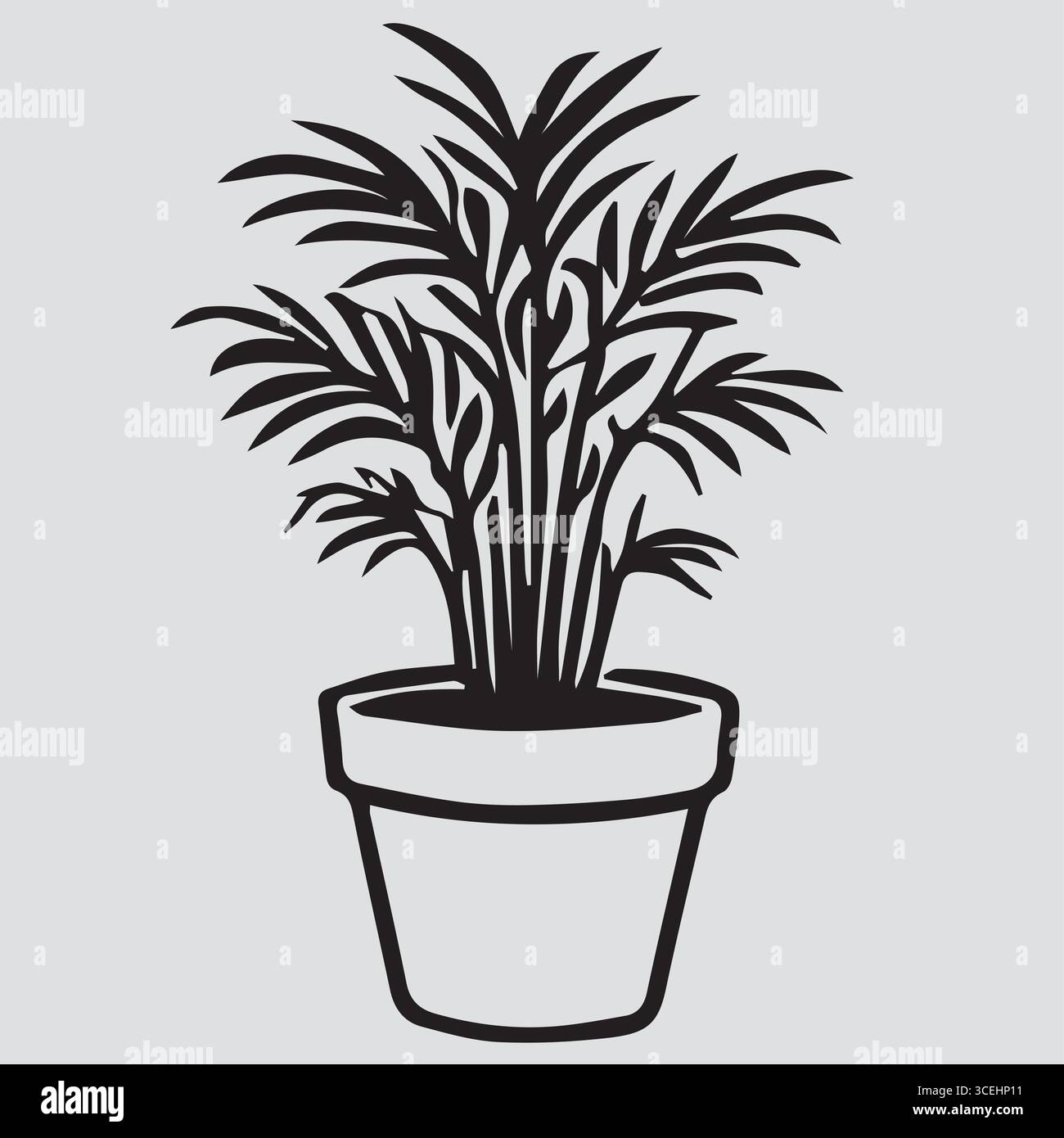 Black outline plant pot Stock Vector Images - Alamy