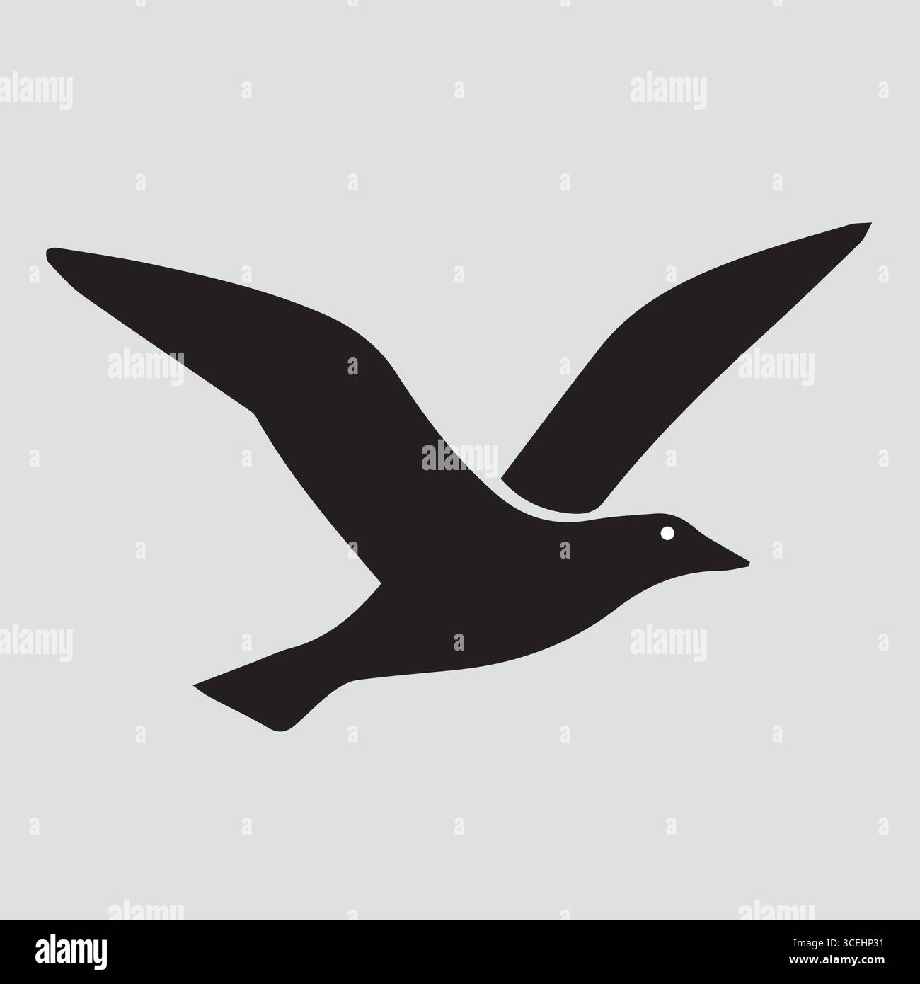 Bird flying on sky in Stock Vector Images - Alamy