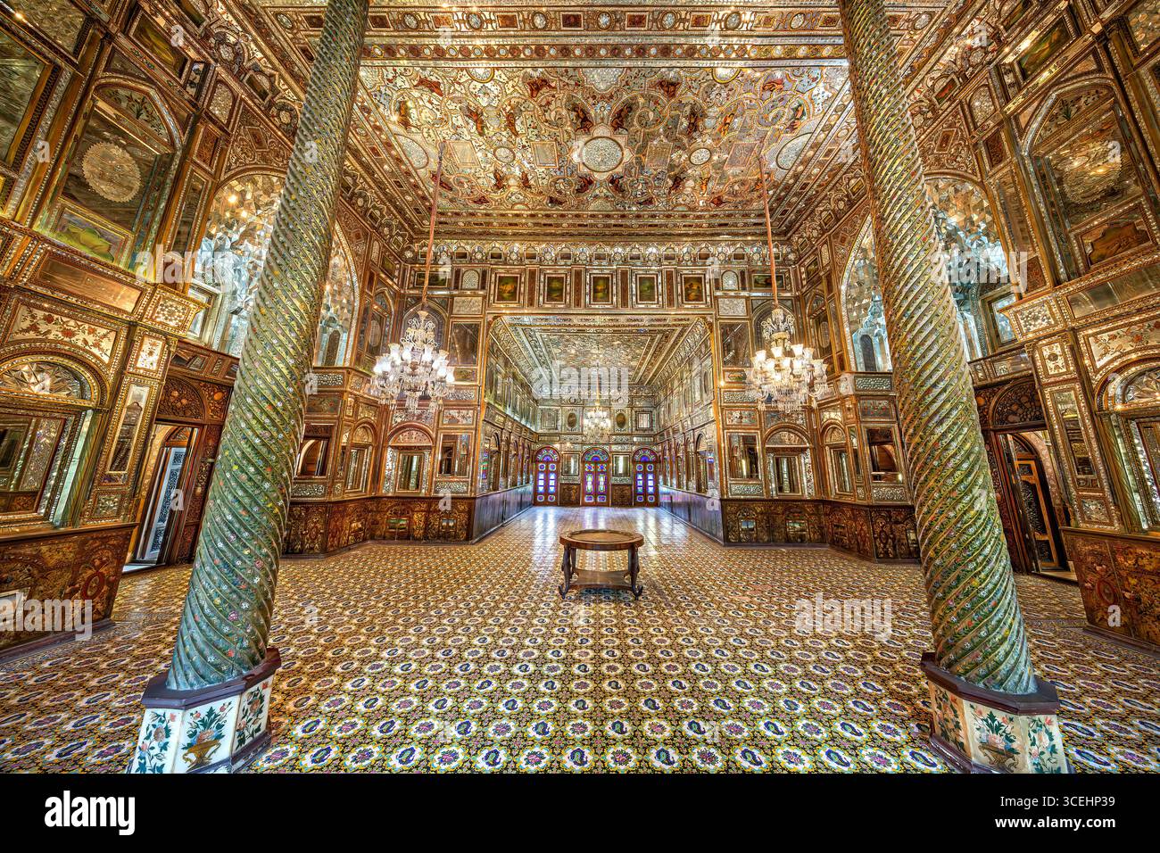Badgir Mansion, Golestan Palace, UNESCO site in Tehran, Iran. Iconic ...