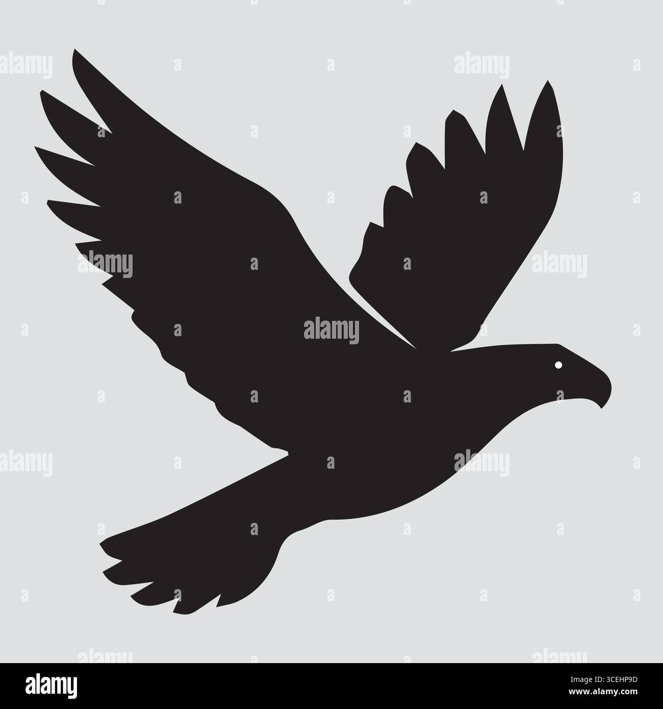 Bird flying on sky in Stock Vector Images - Alamy