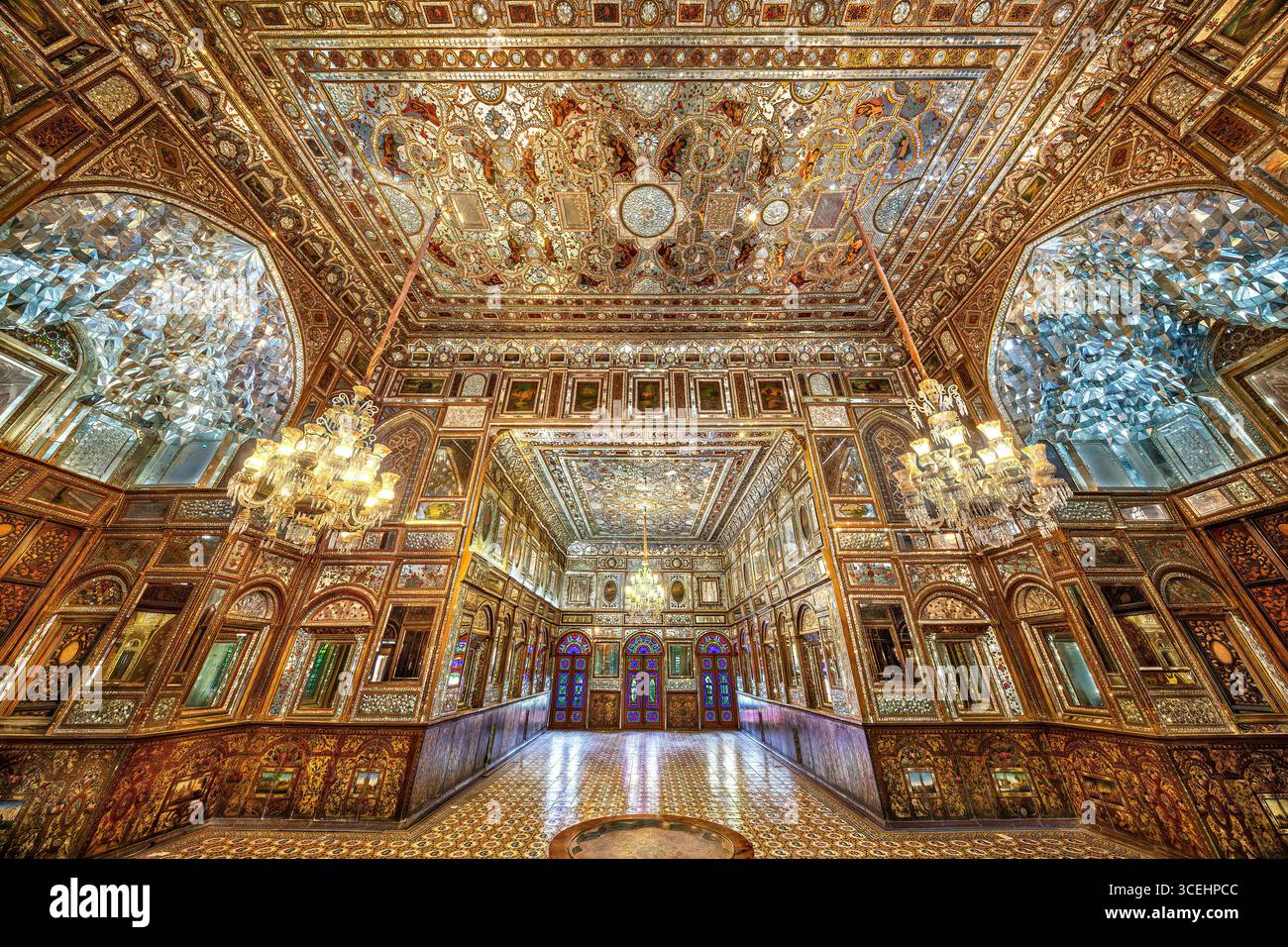 Badgir Mansion, Golestan Palace, UNESCO site in Tehran, Iran. Iconic ...