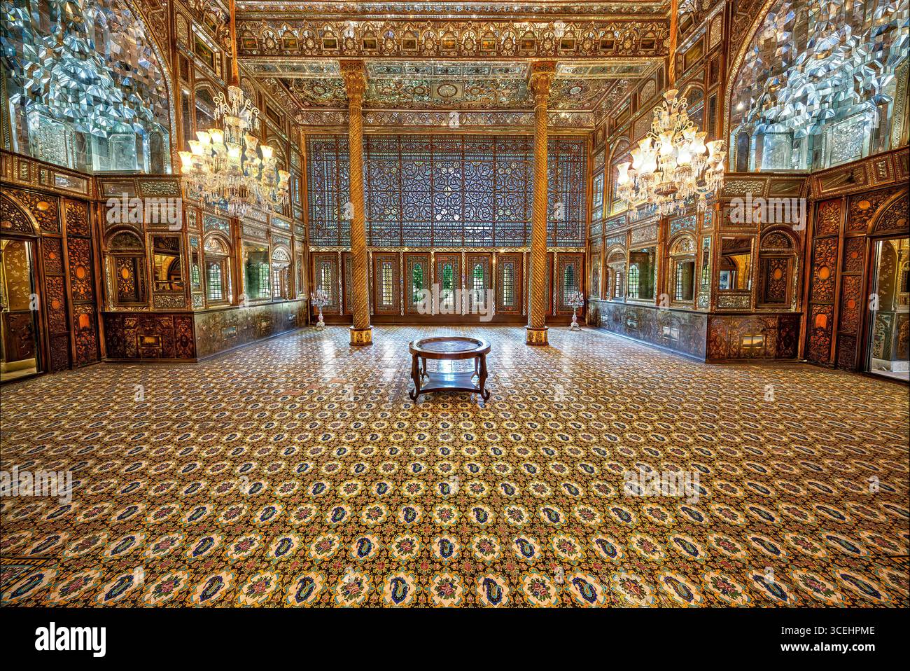 Badgir Mansion, Golestan Palace, UNESCO site in Tehran, Iran. Iconic ...