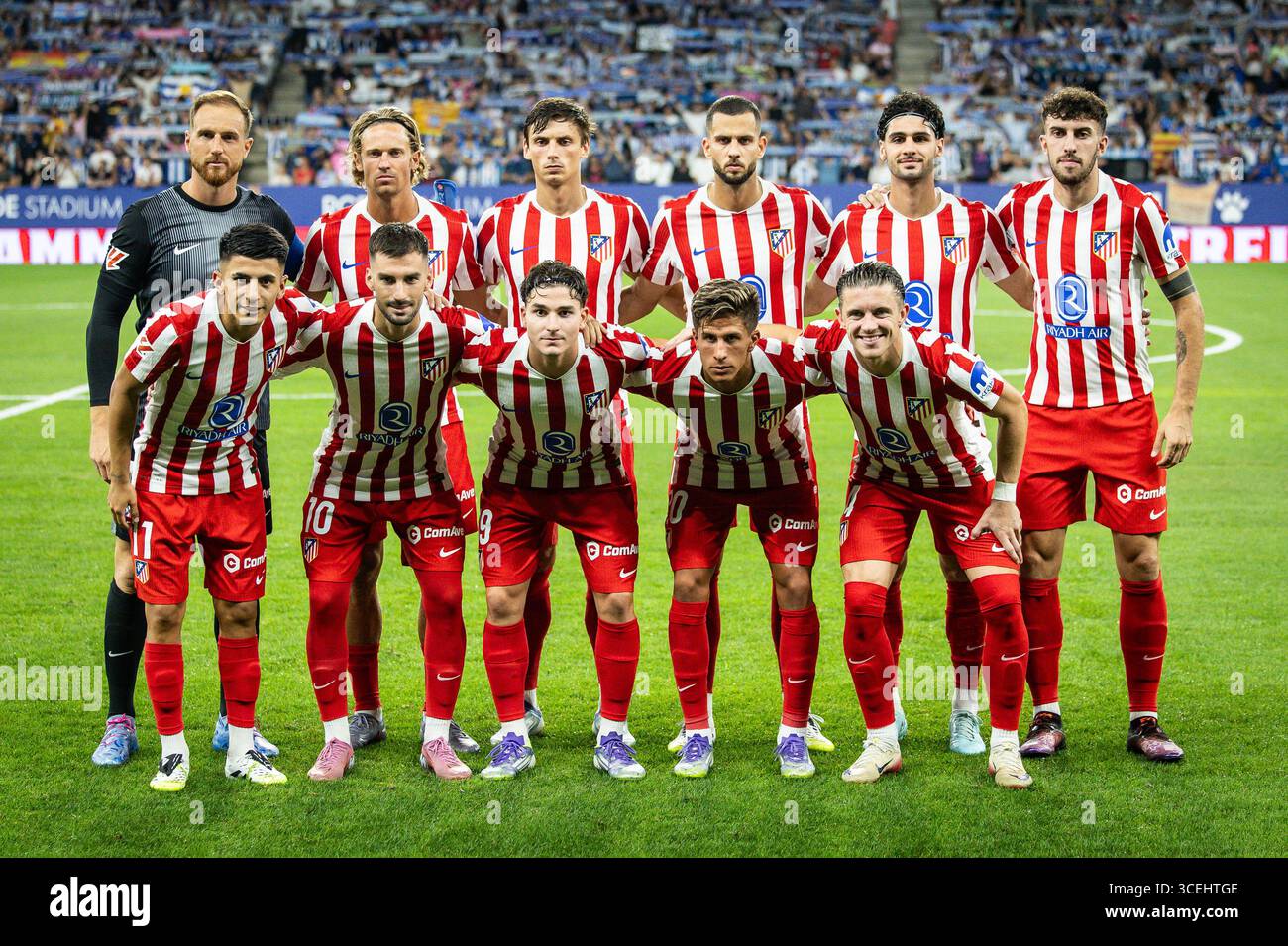 Team of Atletico Madrid during the Spanish championship La Liga ...