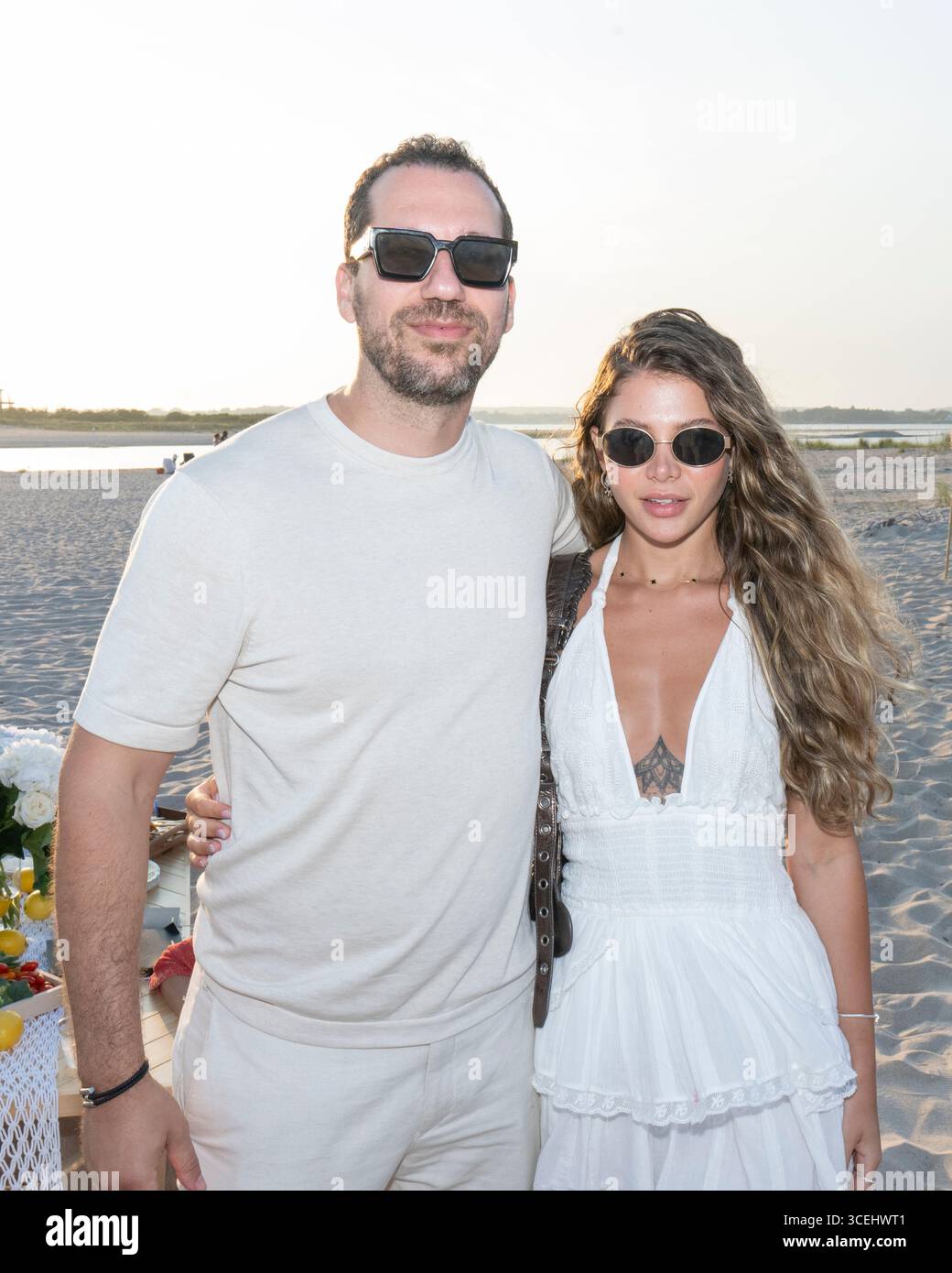 Eugene Lavatman and Alice Machado attends Julia Nikonovaite's Sunset Soiree collaboration with ...