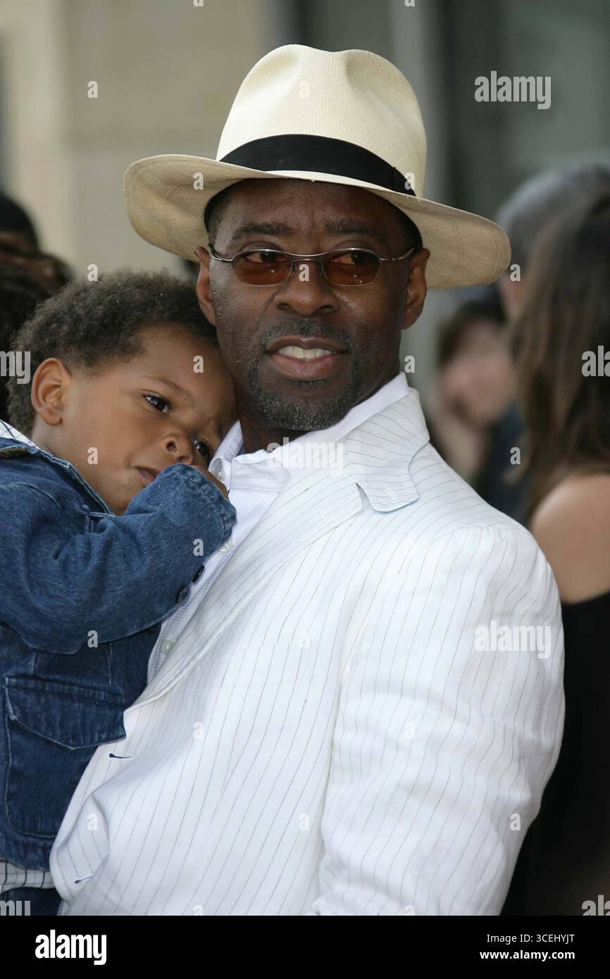 Courtney B. Vance his son at the ceremony where Angela Bassett received ...