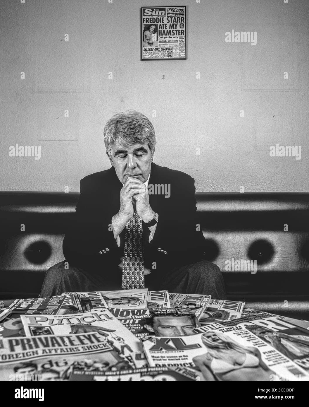 Max Clifford, in his office, 1997 Stock Photo - Alamy