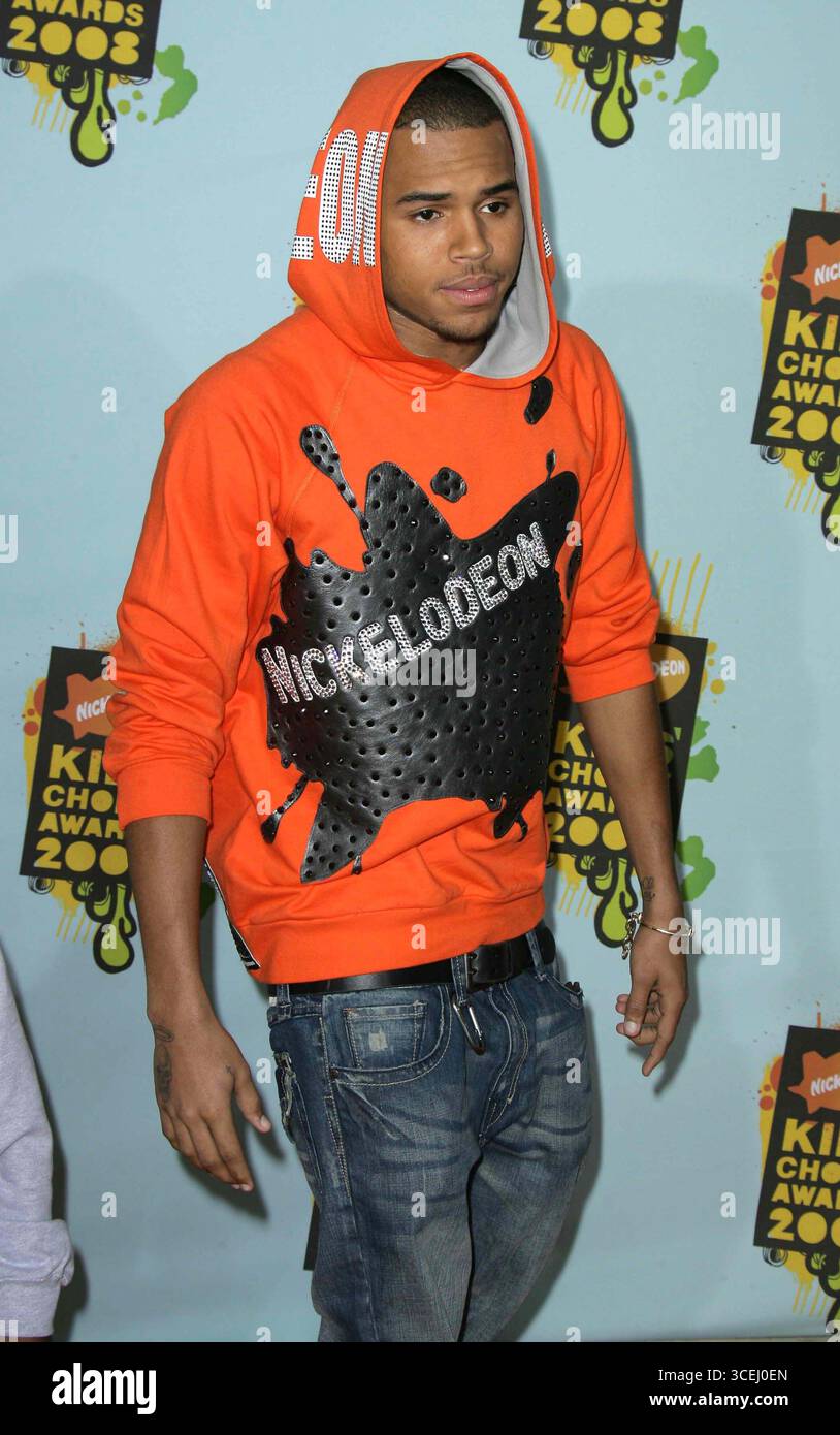 Chris Brown at the 2008 Nickelodeon's Kids Choice Awards in Los Angeles ...