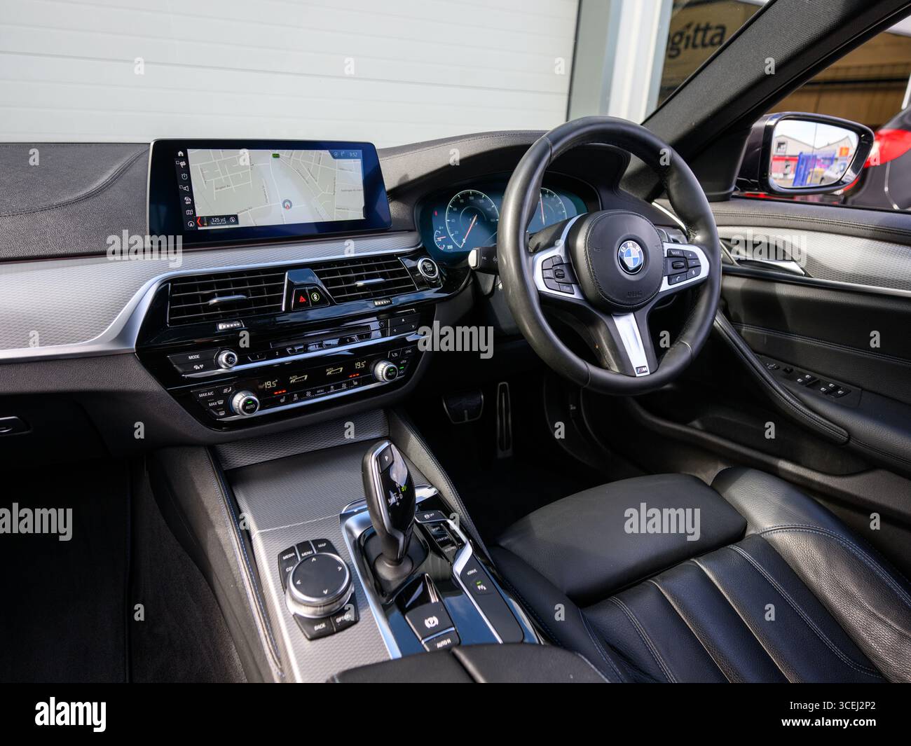 Derby, UK - August 14, 2025: BMW interior, featuring a luxury design ...