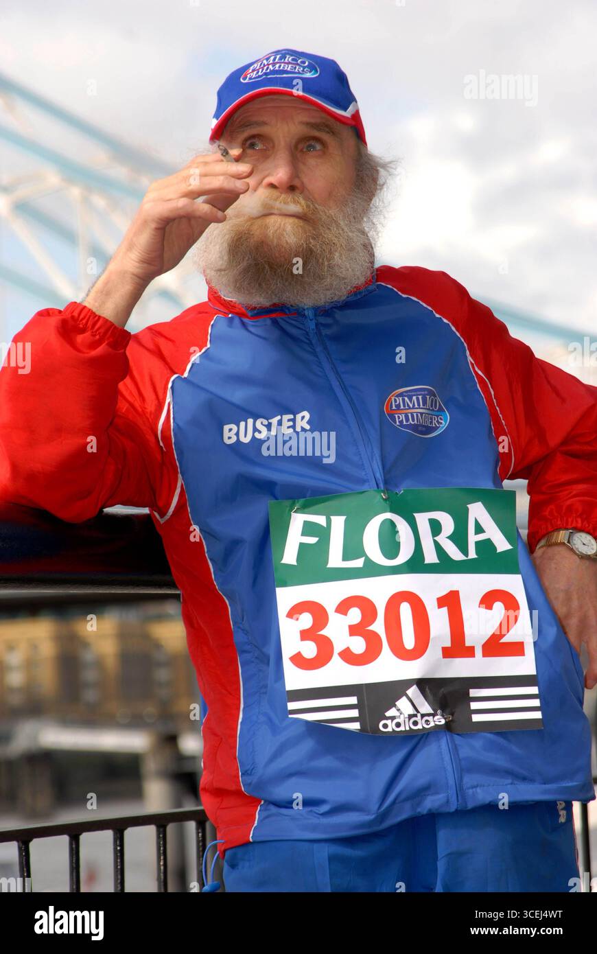 Buster Martin (oldest runner at 101 years old) at a photocall for the ...