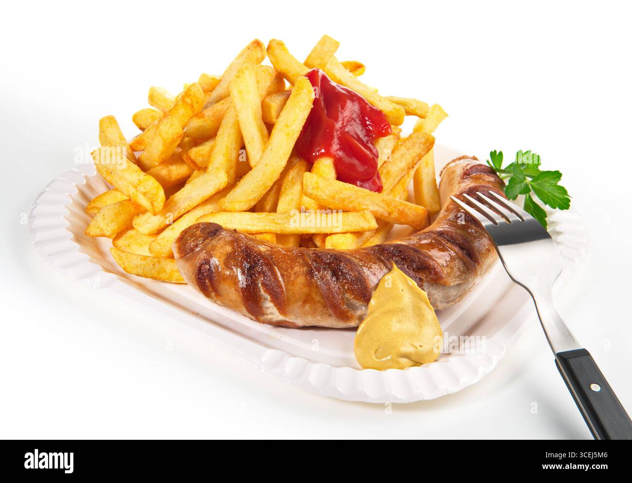 Sausage bun on plate hi-res stock photography and images - Alamy
