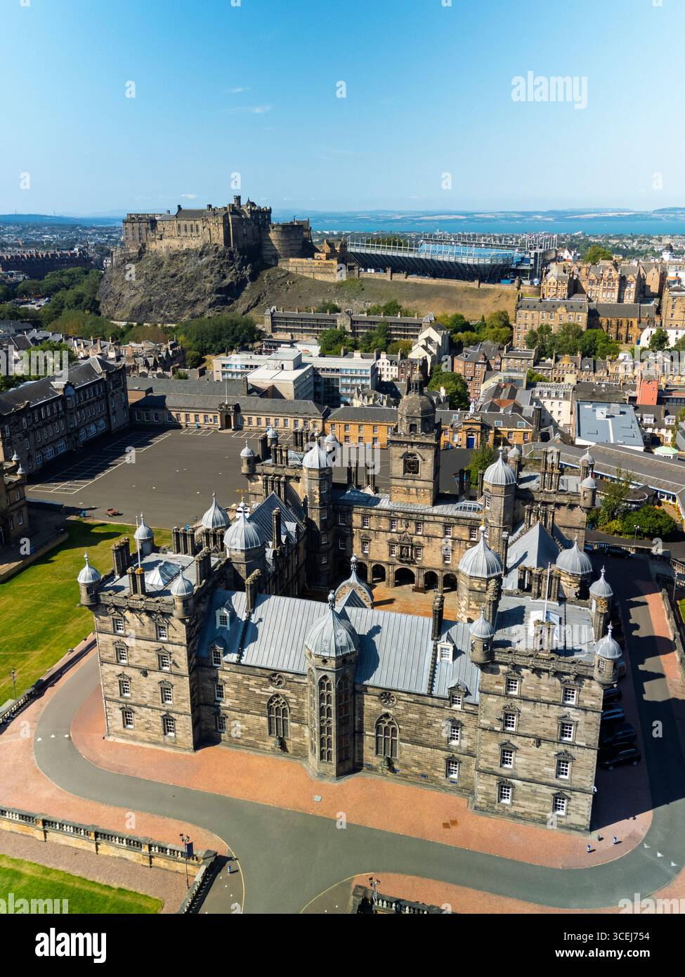 Aerial view of George Heriot’s school in Edinburgh, Scotland, UK Stock ...