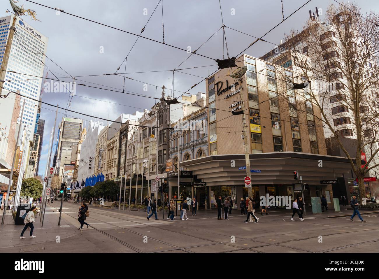Melbourne Bourke St in Australia Stock Photo - Alamy