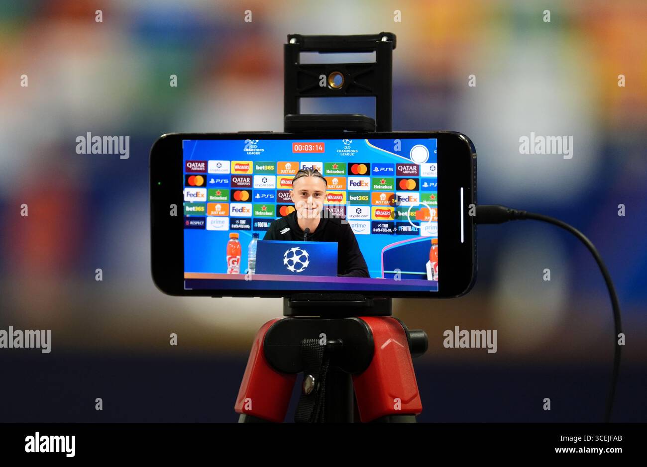 Rangers' Thelo Aasgaard during a press conference at Ibrox Stadium ...