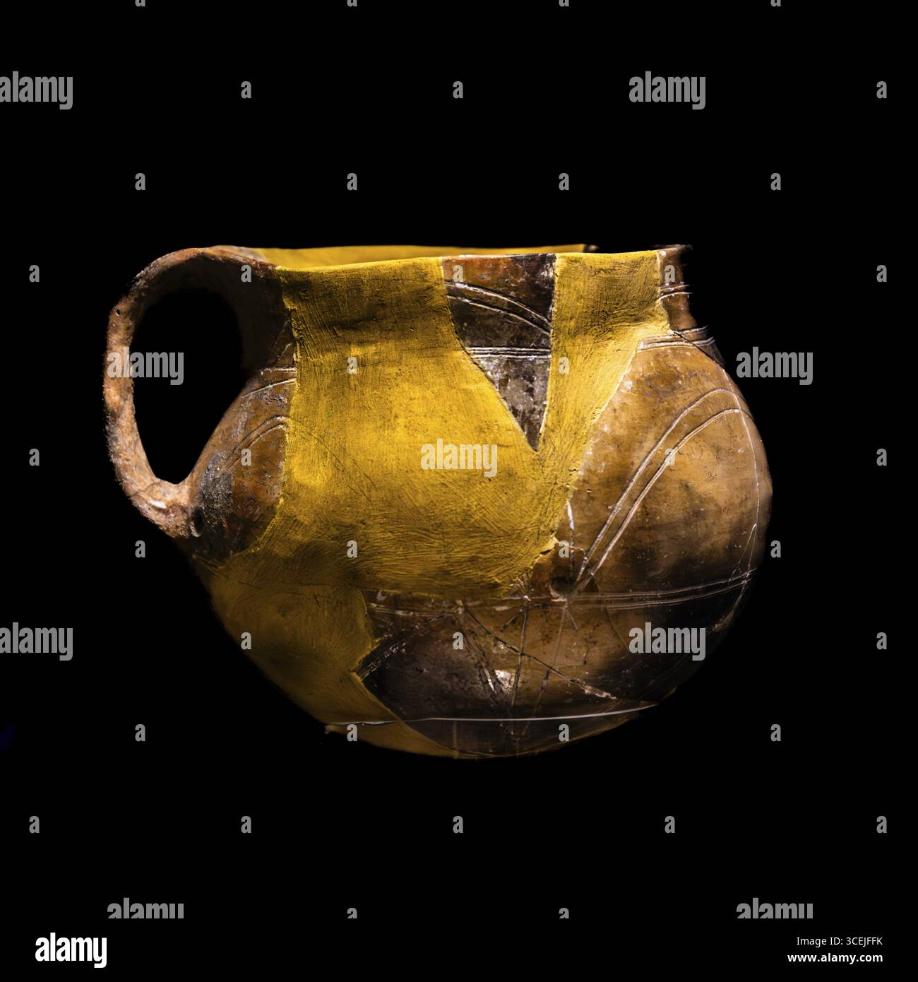 Clay pot, 3600-2500 BC, Megalithic temples, National Museum of ...