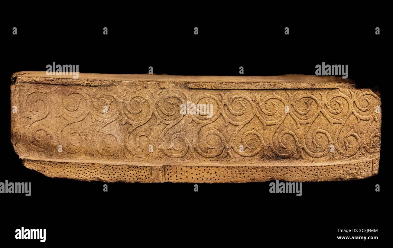 Main hall with rock carvings of prehistoric temples, National Museum of ...