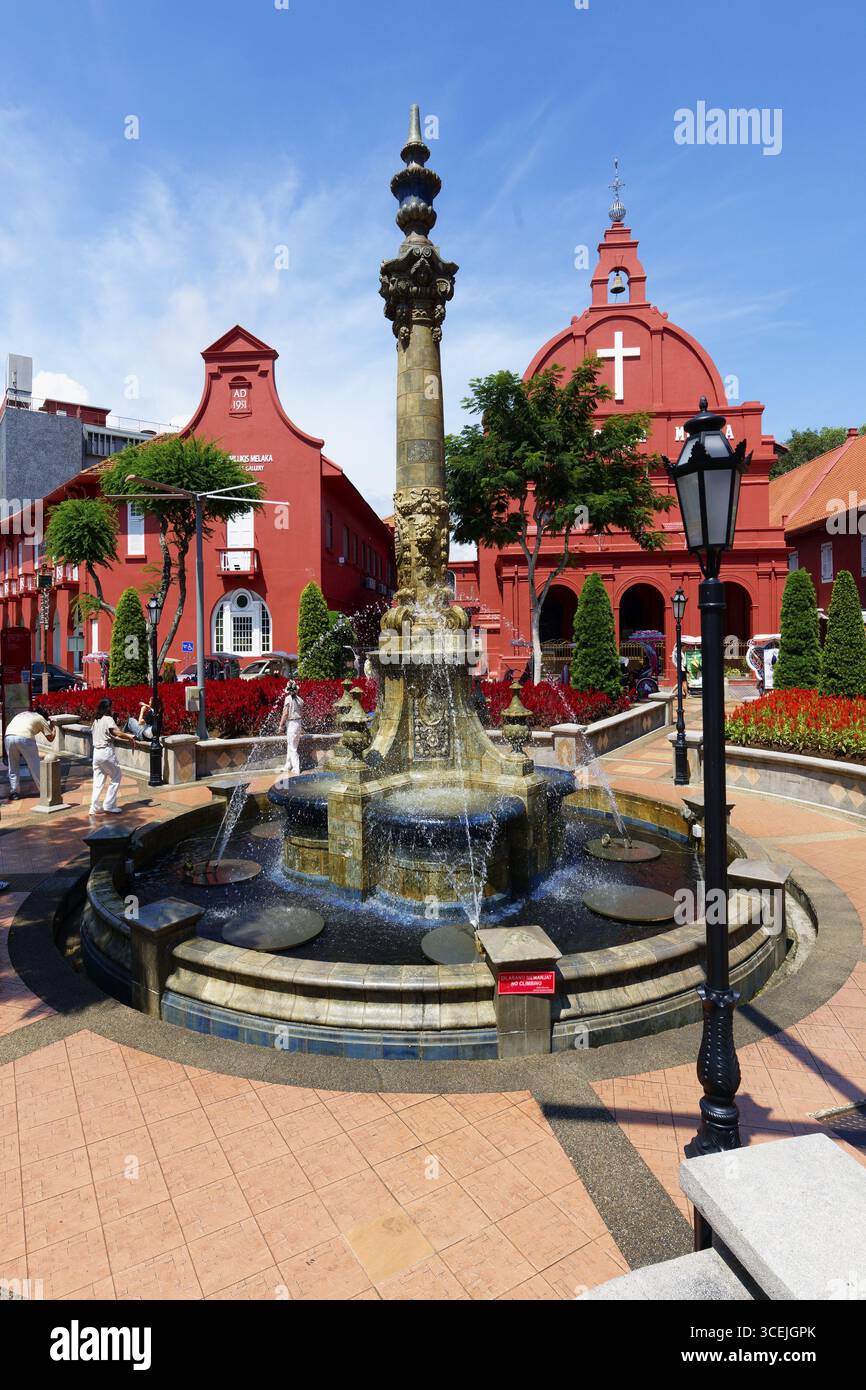 Queen Victoria Fountain and Christ Church, Dutch Square or Red Square ...