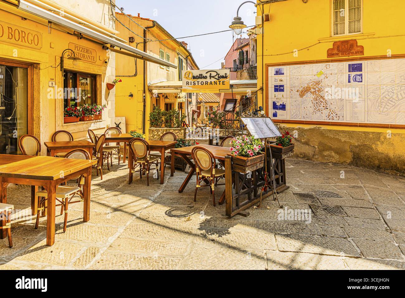 Restaurant with terrace in Via Roma, Capoliveri, Elba Island, Tuscan ...
