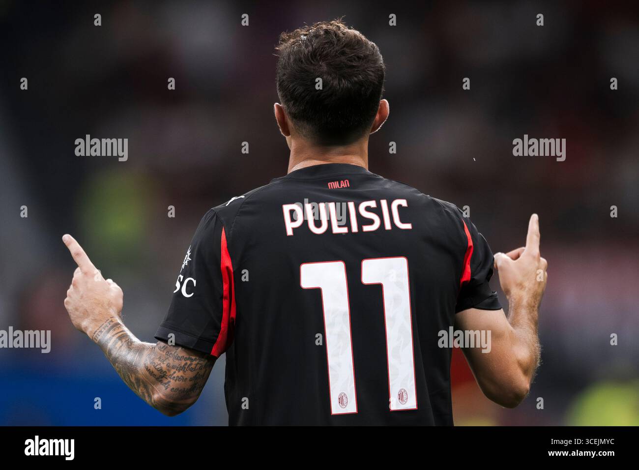 Christian Pulisic of AC Milan celebrates after scoring a goal during ...