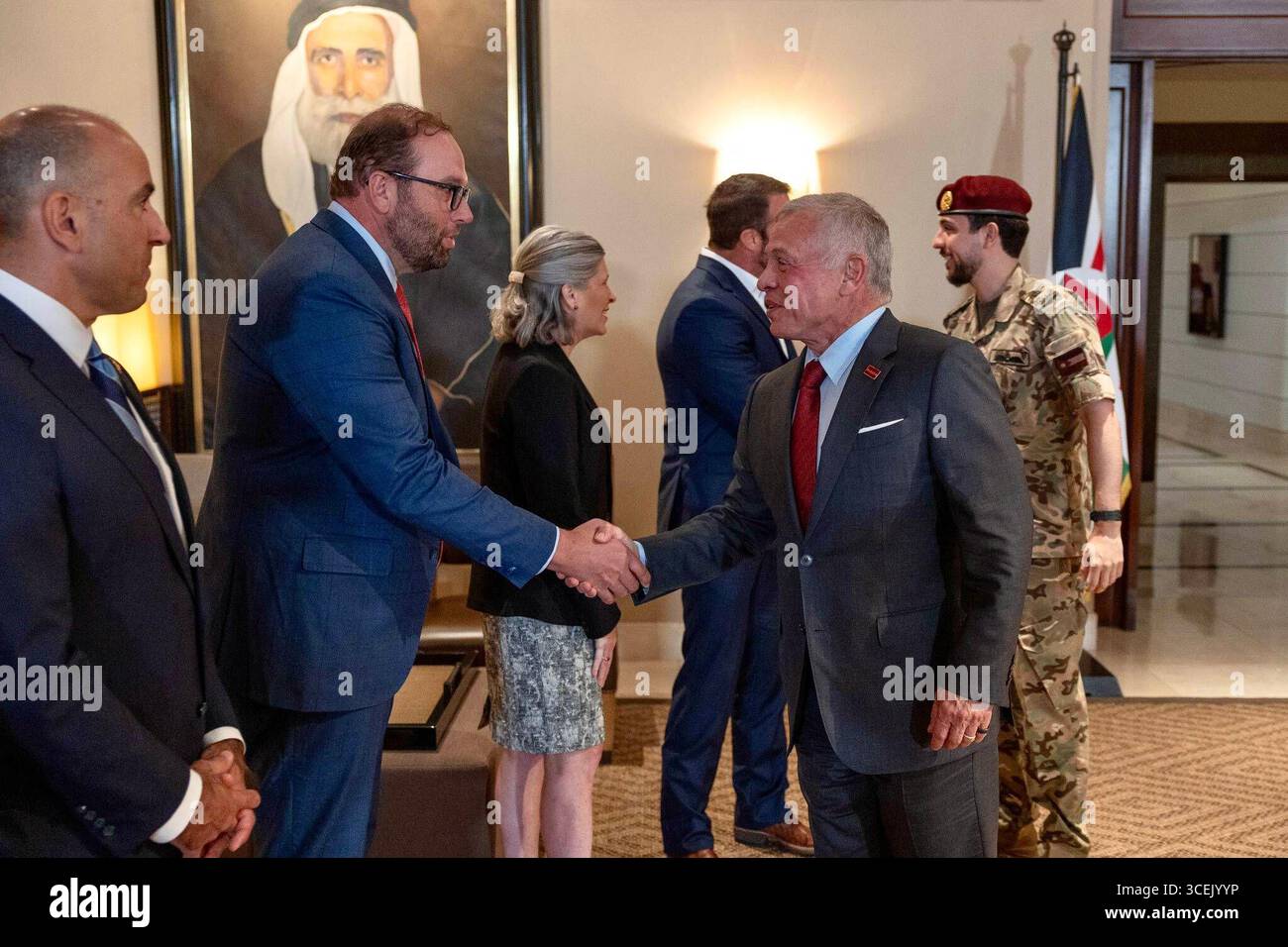 King Abdullah II of Jordan receives a U.S. Congressional delegation ...