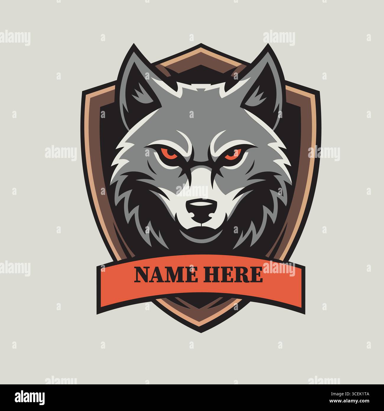 Fantasy wolf emblem hi-res stock photography and images - Alamy