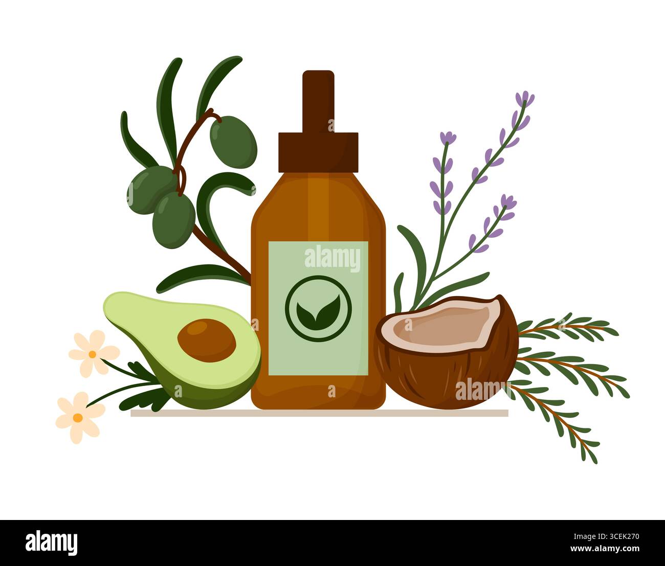 Green glass serum bottle Stock Vector Images - Alamy