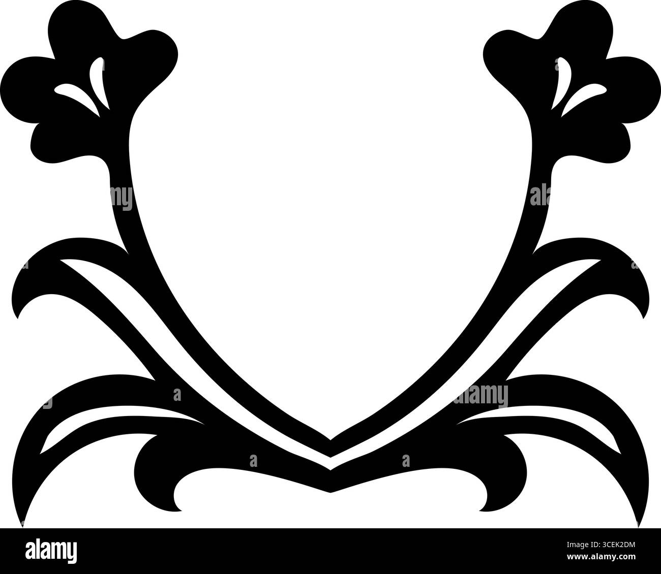 Ornate scroll decorative design Black and White Stock Photos & Images ...