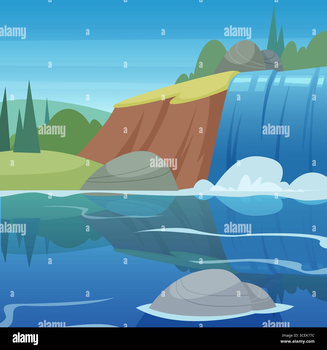 Waterfall and composition Stock Vector Images - Alamy