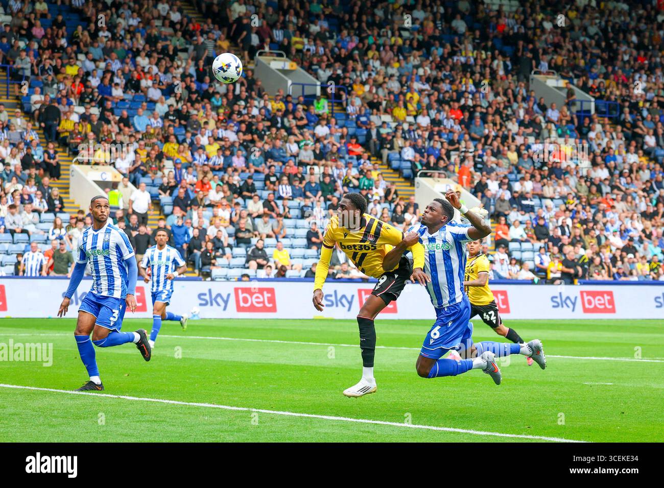 Stoke City forward Divin Mubama (9) scores a GOAL 0-2 during the ...
