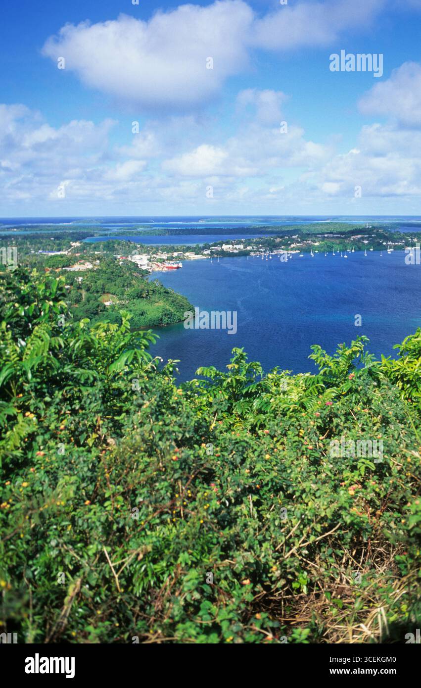 Tonga, South Pacific, Vava'u, the port of refuge as can be seen from Mt ...