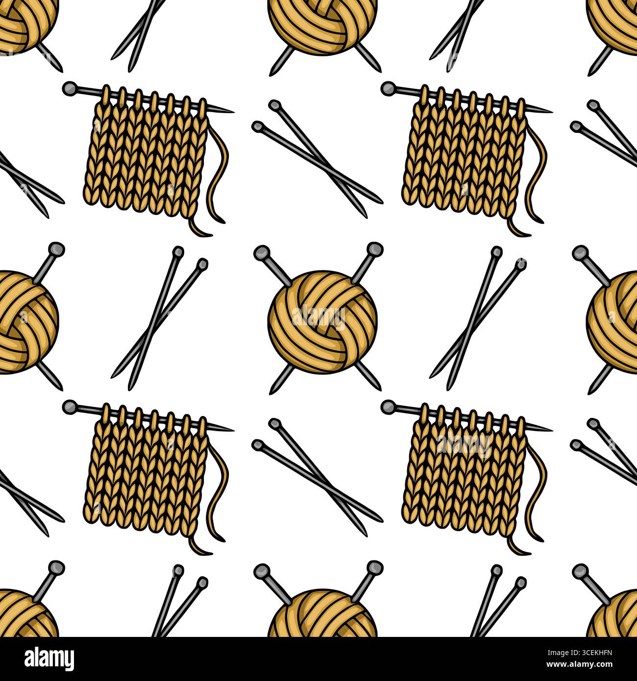 Golden ball of yarn Stock Vector Images - Alamy