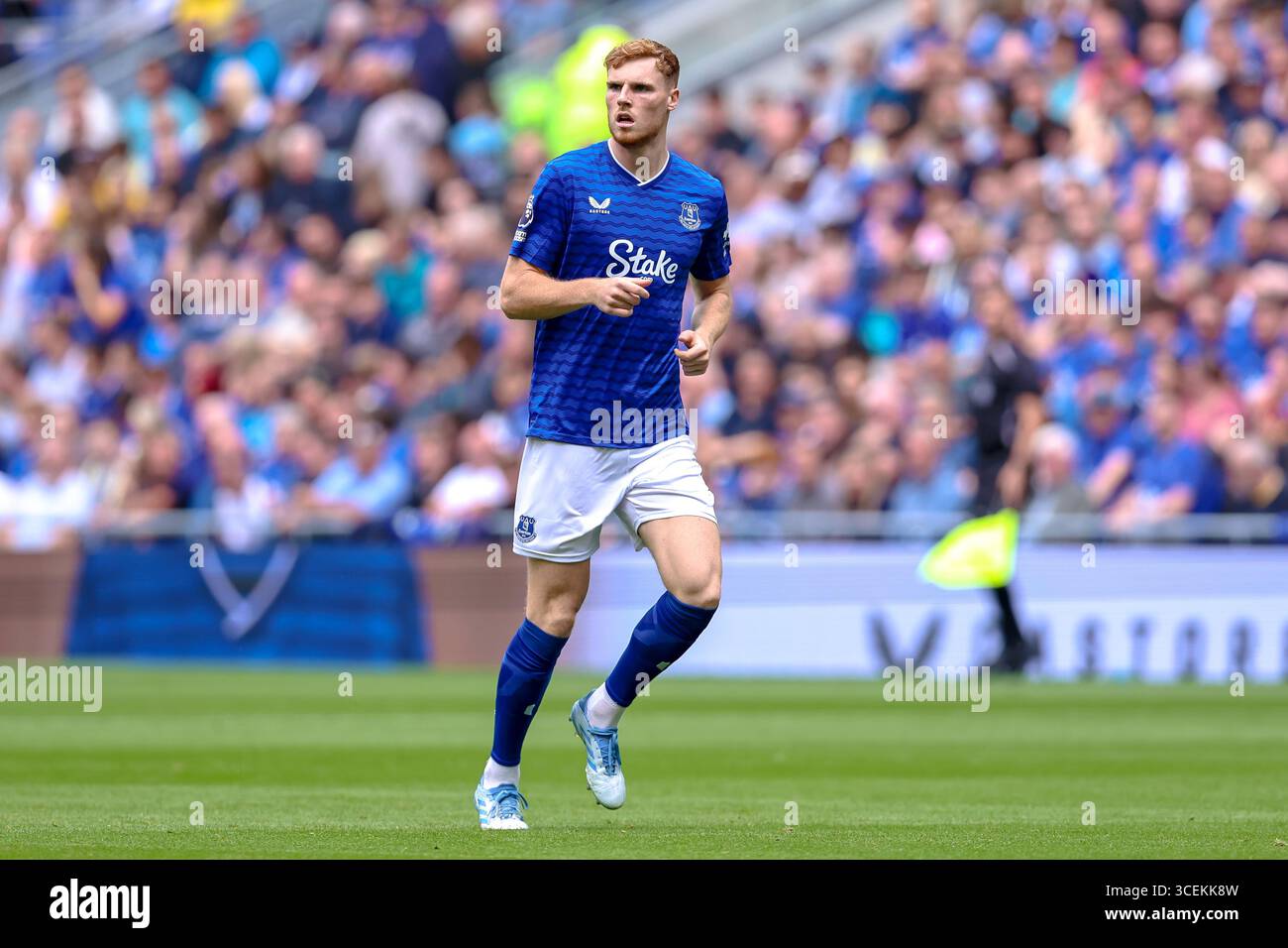 Liverpool, England, UK. 09th Aug, 2025. Jake O'Brien of Everton during ...